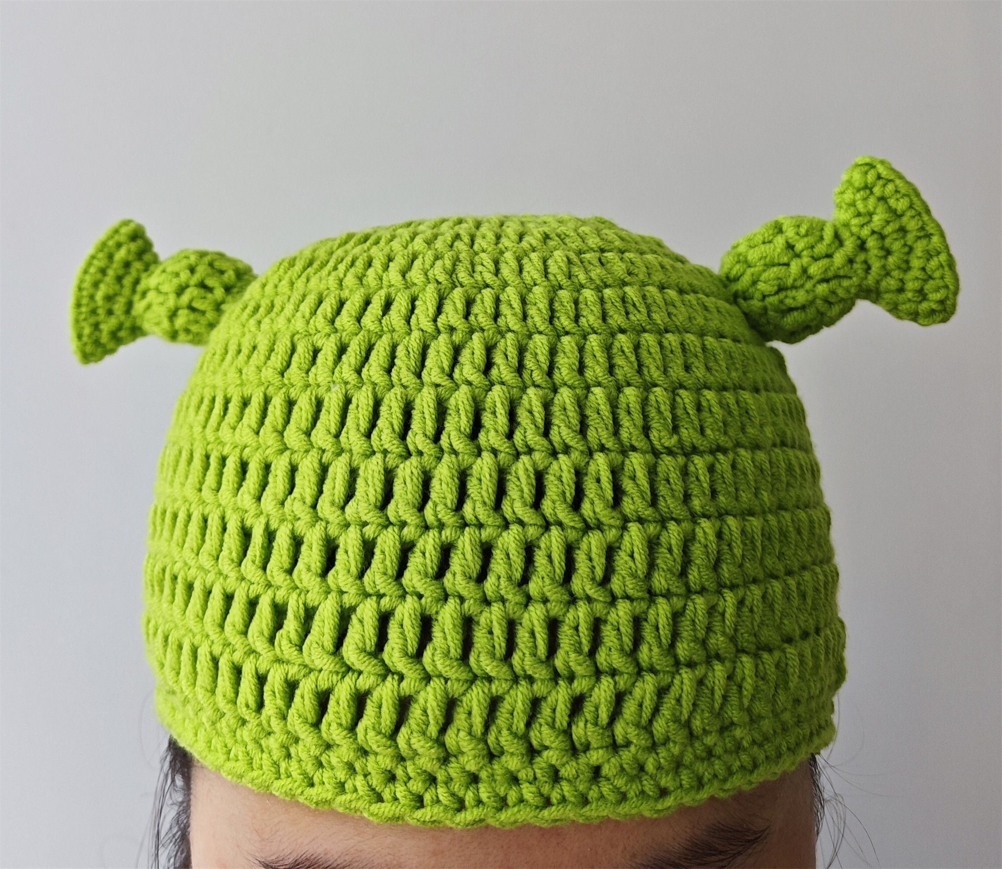 Shrek Crochet Bucket Hat, Green Wacky Custom Bucket Hat, Handmade Hat ...