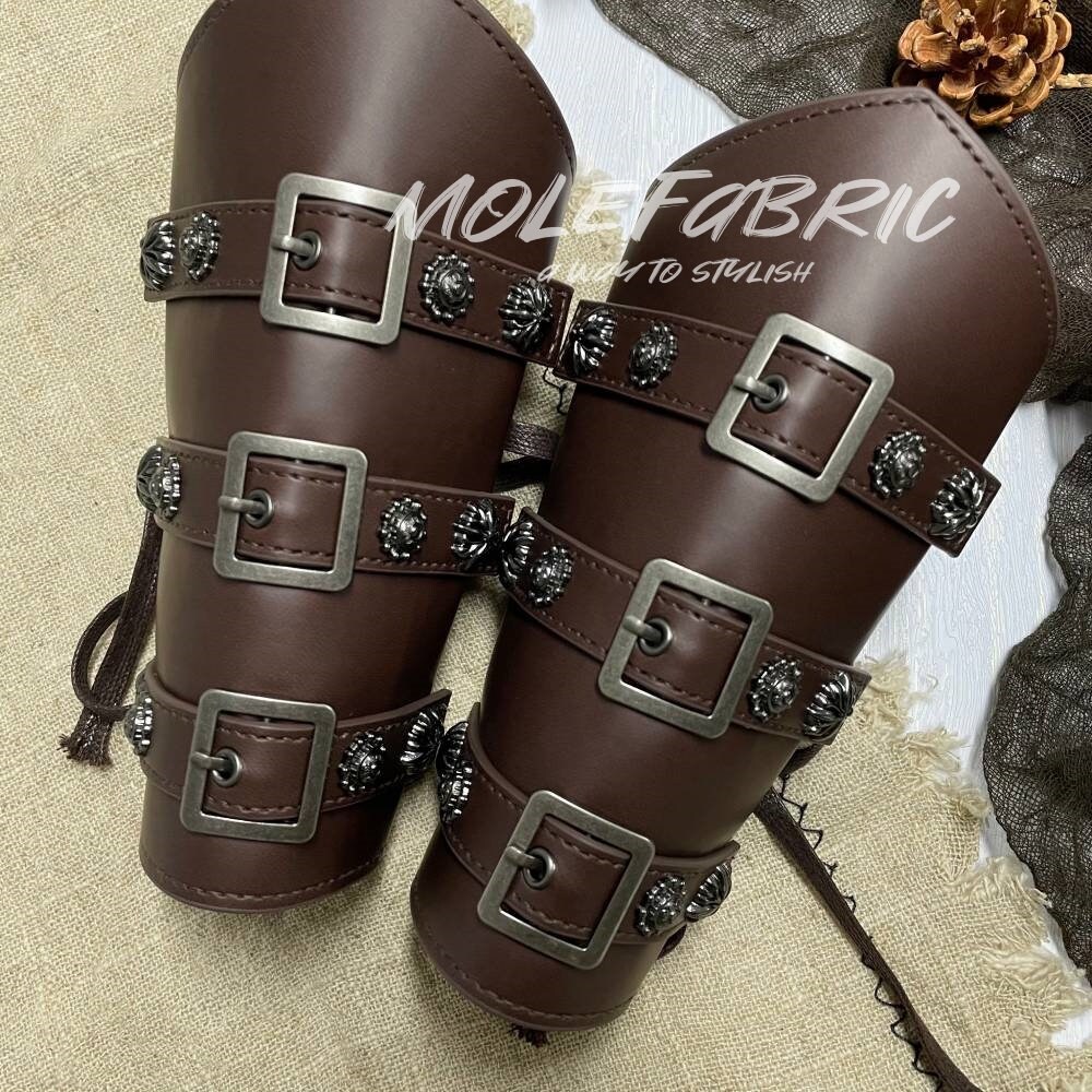 Rivets Viking Premium Arm Guard Cosplay Armor With Rope 1 - Etsy