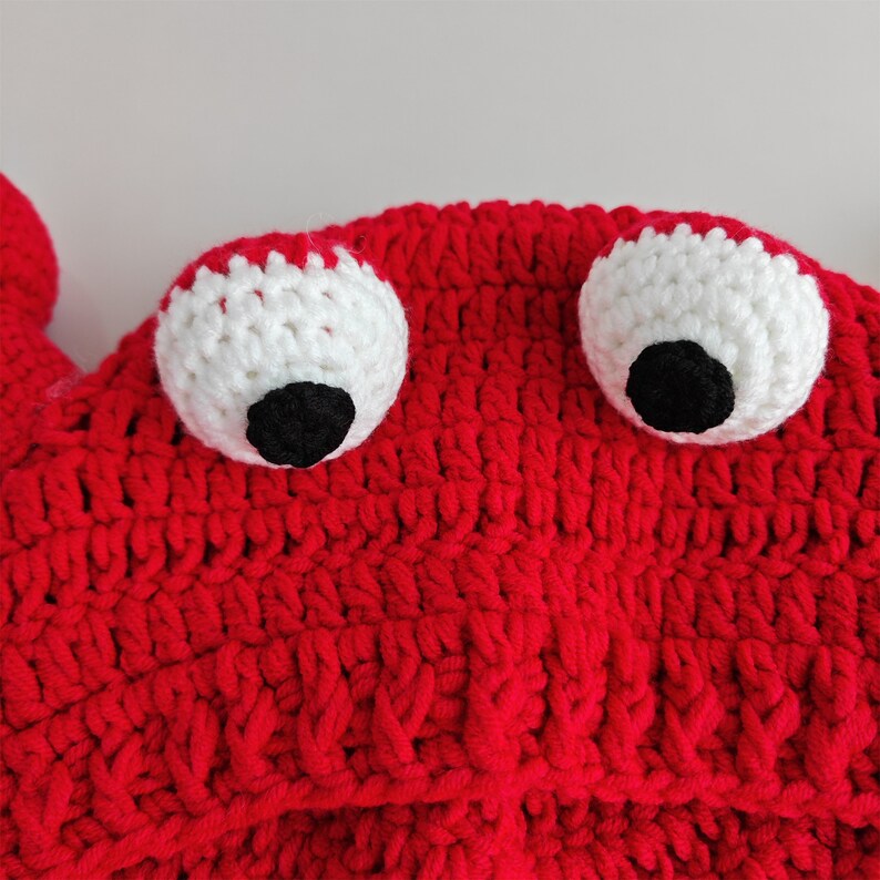 Red Crabs Crochet Bucket Hat Red Crab Wacky Custom Bucket - Etsy UK