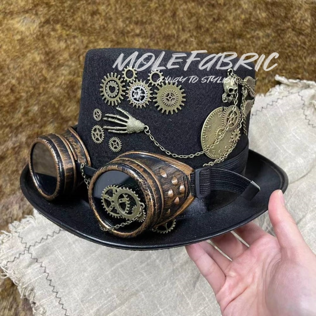 Skull Steampunk Top Hat, Gentlemen Hat, Halloween Wedding Music ...