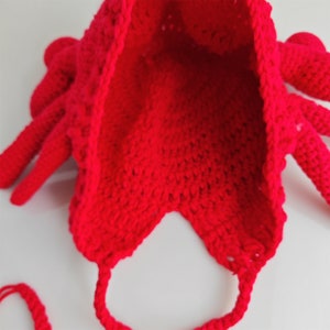 Red Crabs Crochet Bucket Hat, Red Crab Wacky Custom Bucket Hat ...