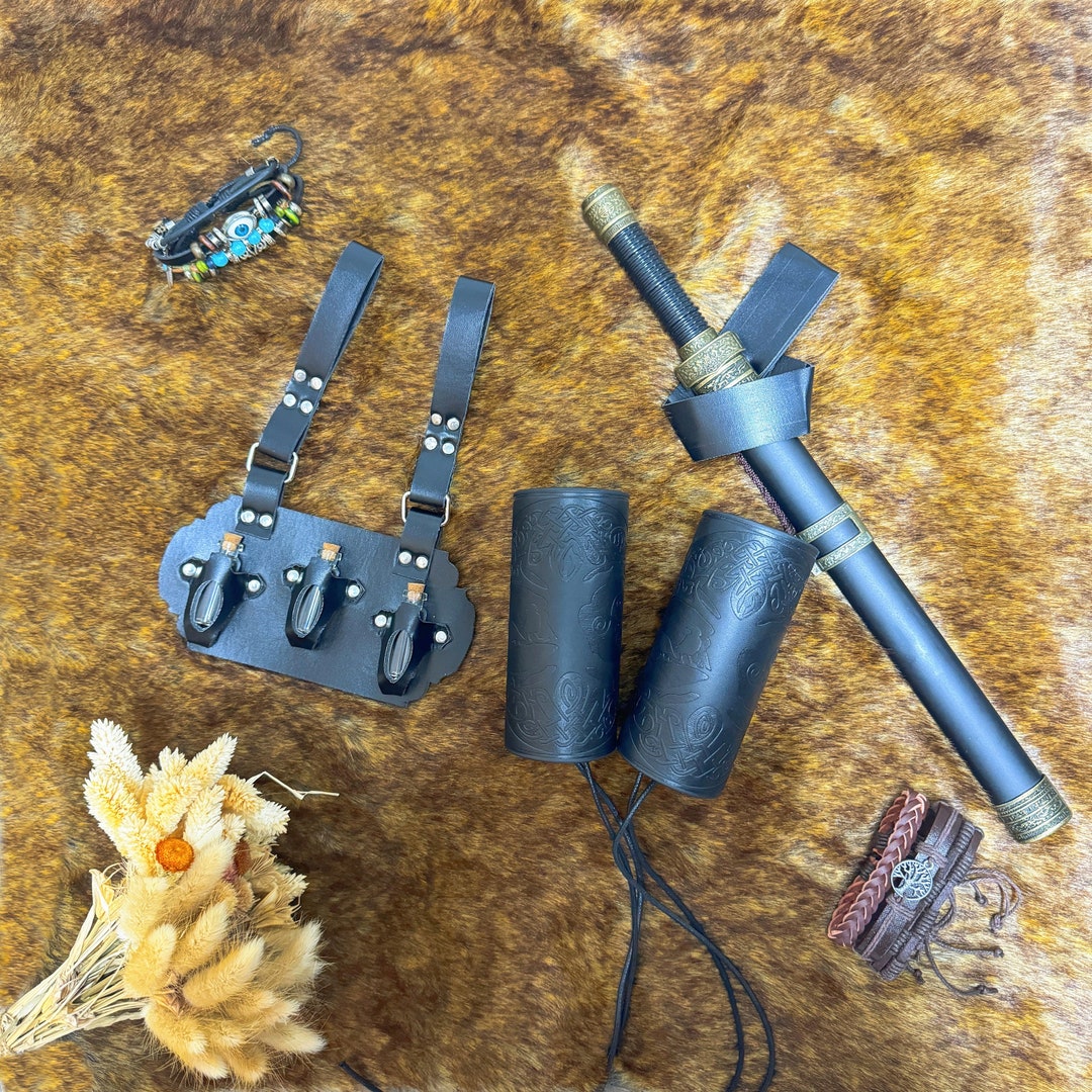 Medieval Vintage Leather Wrist Brace, Renfaire Accessory for Man ...