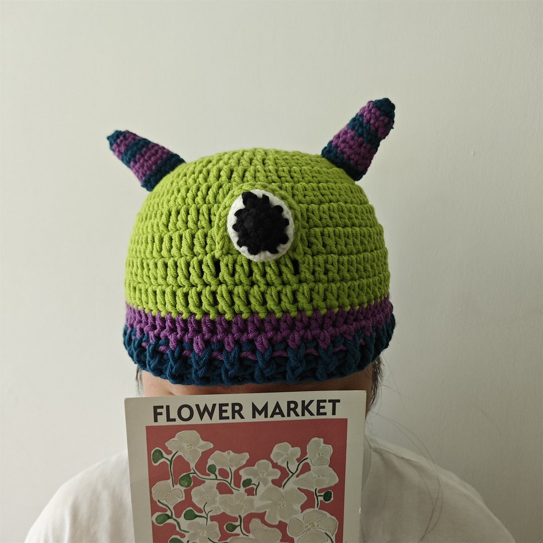 Shrek One Eye Crochet Bucket Hat Green Wacky Handmade Comfy - Etsy