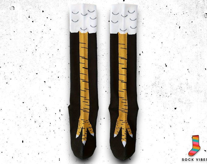 Chicken Legs Knee-high Socks Trendy Chicken Claw Pattern Stockings ...
