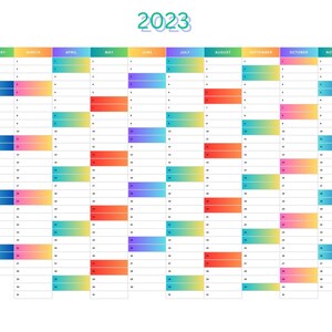 2023-2024 Year Planner, Yearly Overview Printable, - Etsy
