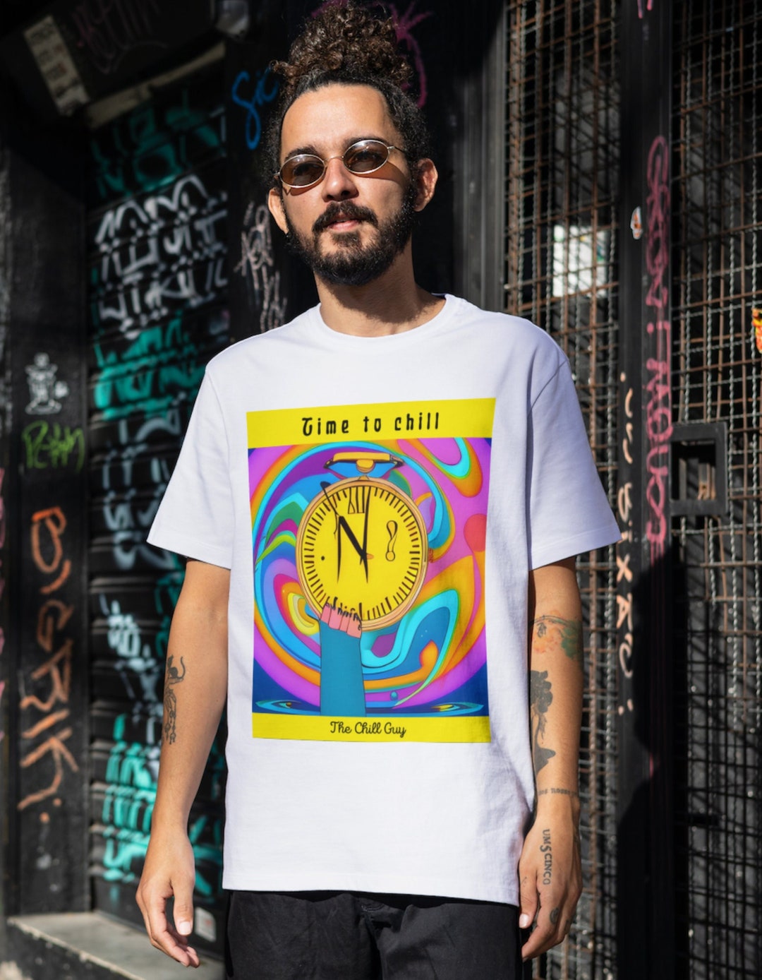 Time to Chill T-shirt for the Original Chill Guy. Gift Idea Chill Pill ...