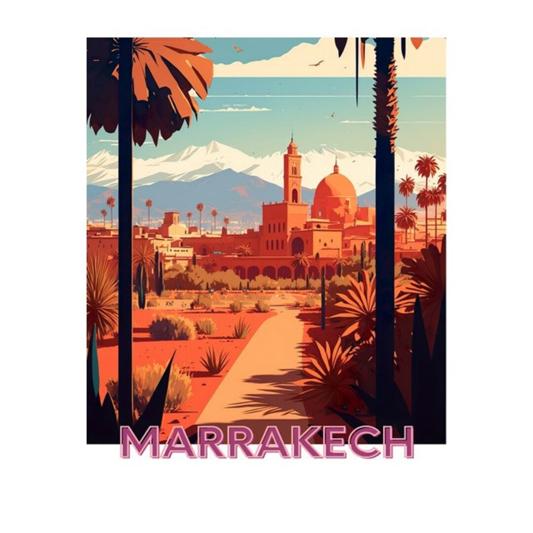 Marrakech Travel Poster - Etsy