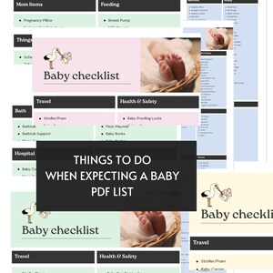 Printable Baby Checklist,newborn Essentials Checklist,pregancy to Do ...