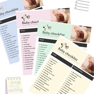 Printable Baby Checklist,newborn Essentials Checklist,pregancy to Do ...