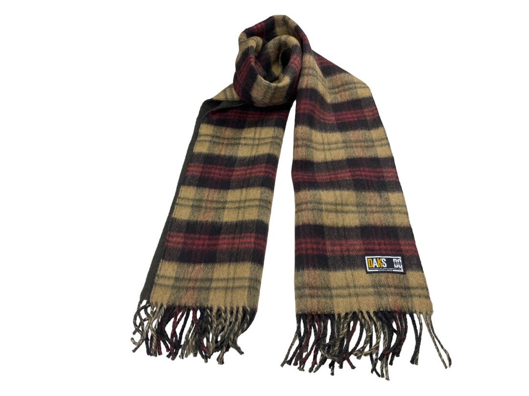 Daks London Scarf Checkered Vintage Scarves Made in England - Etsy