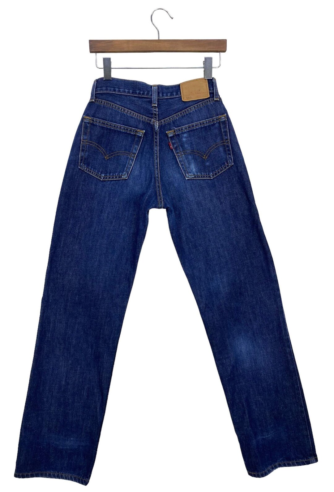 Levis 560 Jeans Distress Dark Wash Denim Straight Leg Regular Fit Size ...