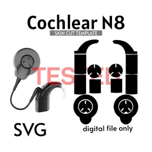 Cochlear N8 Implant (nucleus 8) Skin Template Skin Layout | Svg | Cricut, Silhouette | Decal ...