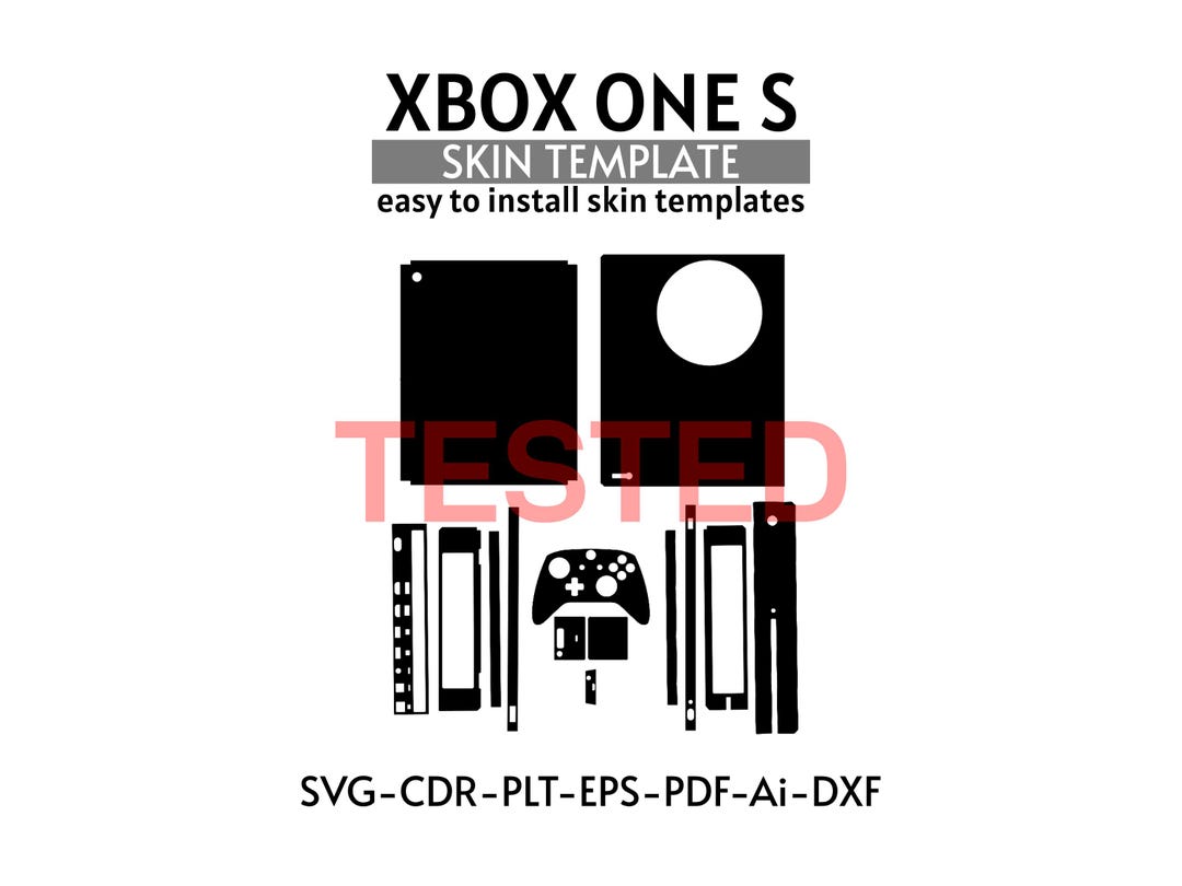 Xbox One S Skin Template | Svg,dxf,ai,plt,cdr | Cricut, Silhouette ...