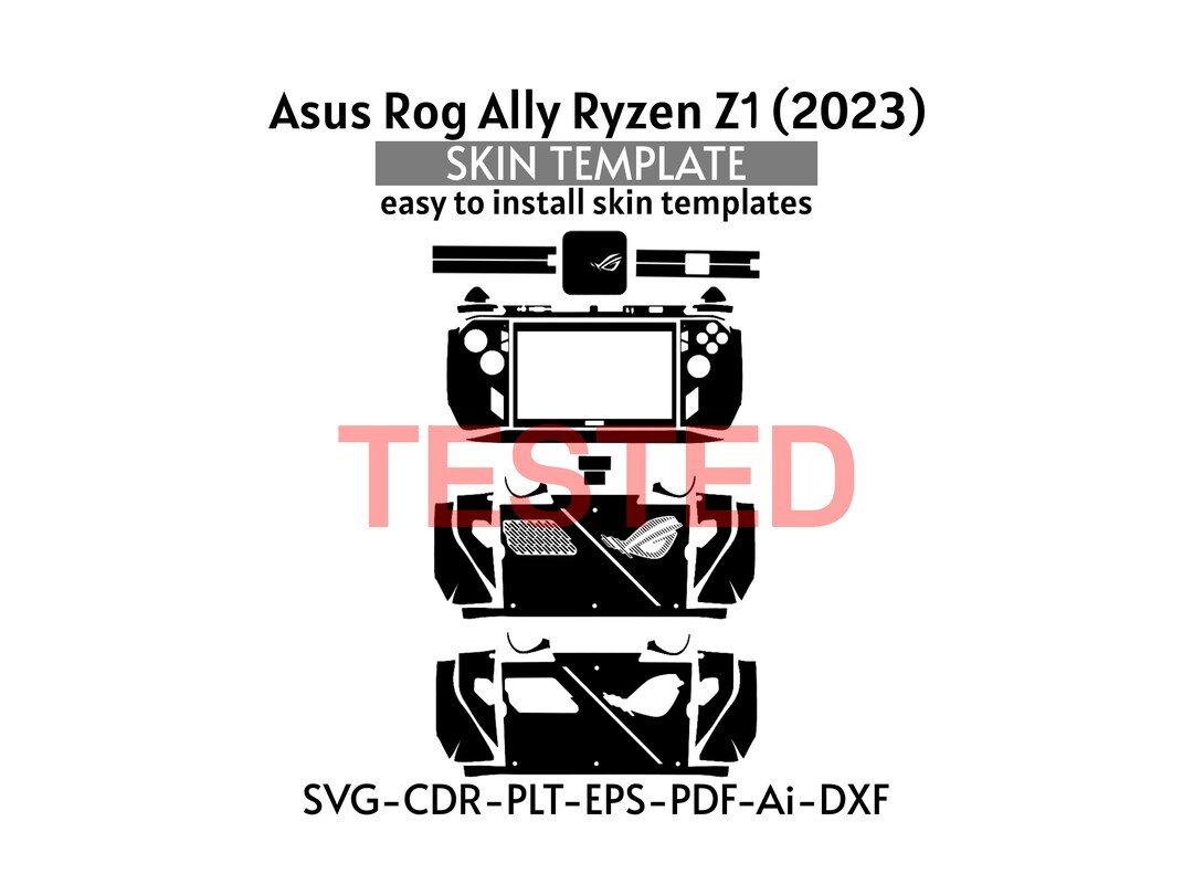 Asus Rog Ally Ryzen Z1 Octa Handheld 2023 Skin Cut File Skin Vector ...