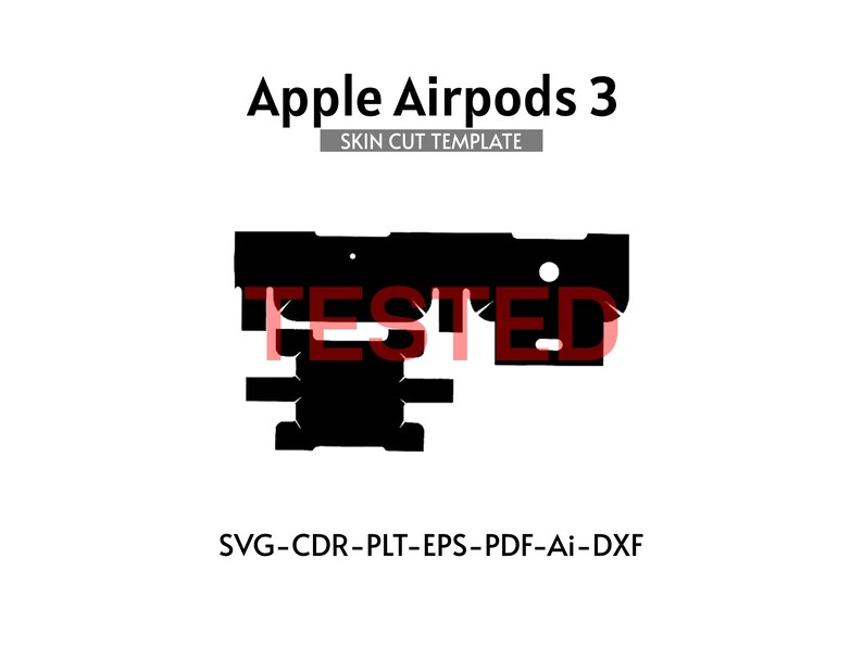 Apple Airpods 3 Skin Template | Svg,dxf,ai,plt,cdr | Cricut, Silhouette ...