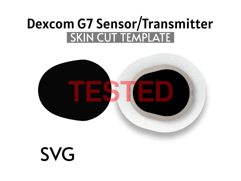 Dexcom G7 Sensor/transmitter Skin Template Skin Layout | Svg | Cricut, Silhouette | Decal ...