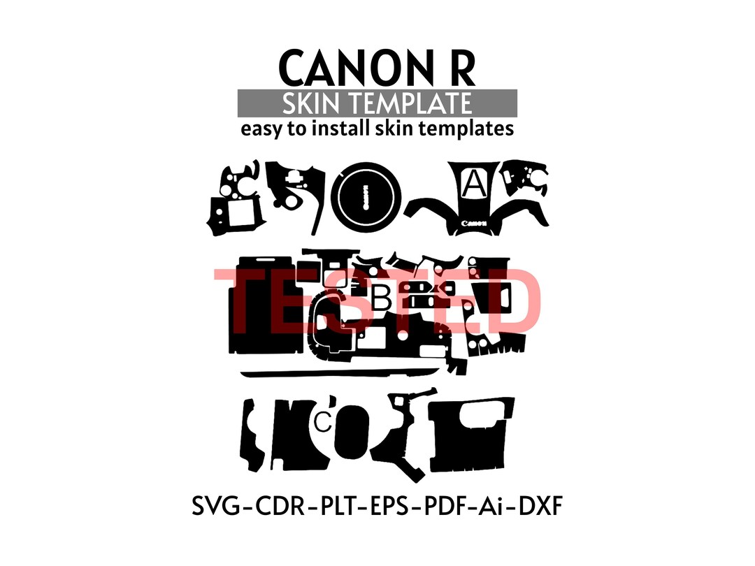 Canon R Skin Template | Svg,dxf,ai,plt,cdr | Cricut, Silhouette | Decal ...