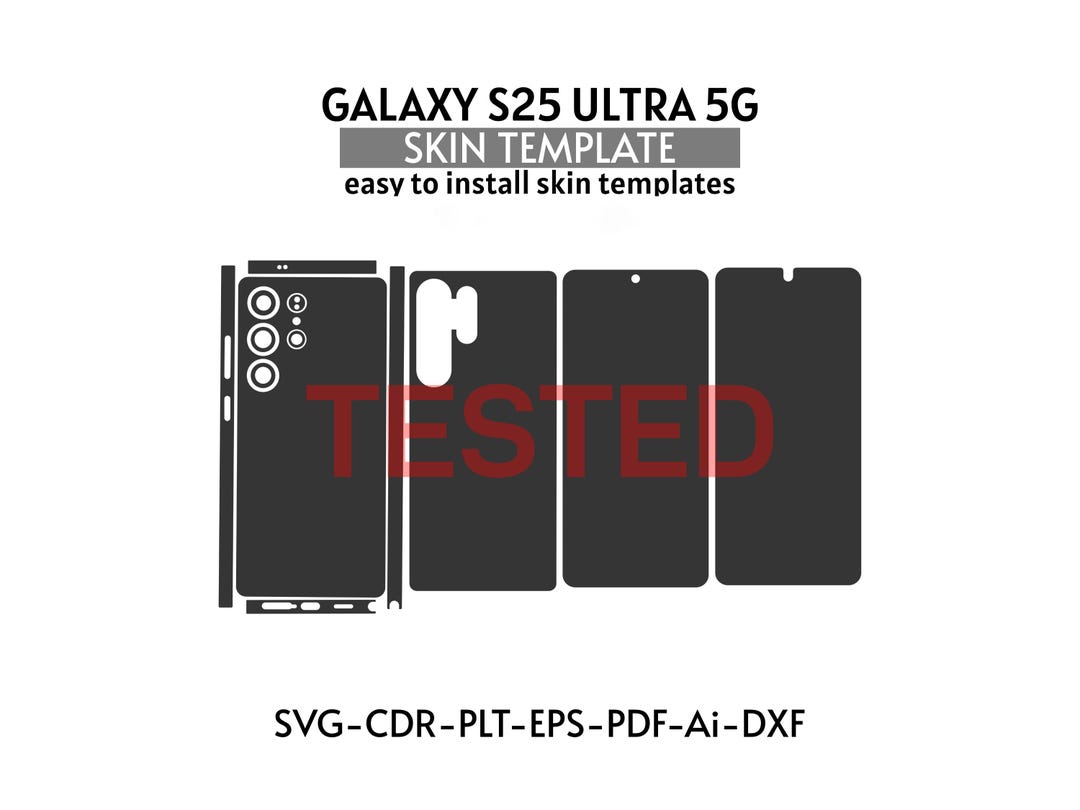 Samsung Galaxy S25 Ultra Skin Template | Svg, Dxf, Ai, Plt, Cdr ...