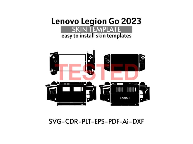 Lenovo Legion Go 2023 Skin Template | Svg,dxf,ai,plt,cdr | Cricut ...