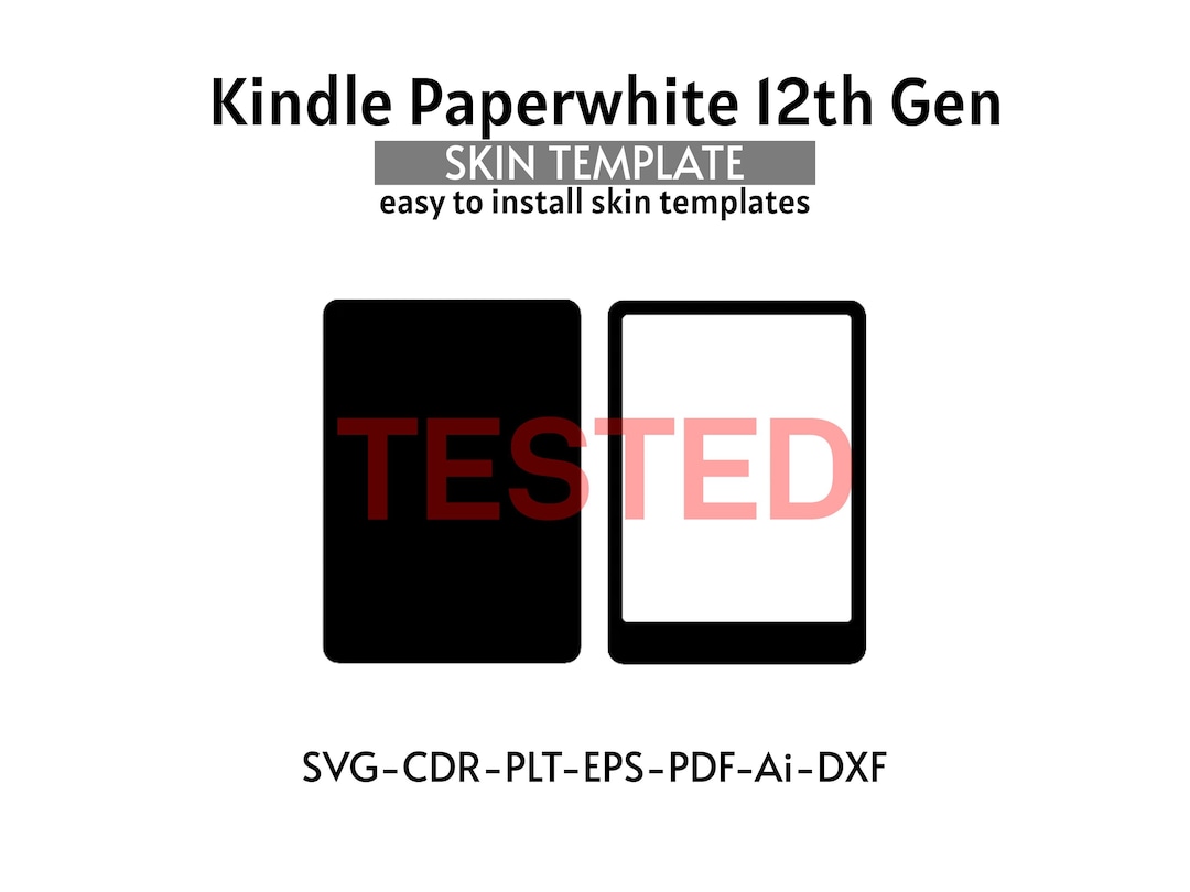 Kindle Paperwhite 12th Gen Skin Template Skin Layout | Svg, Dxf, Ai ...