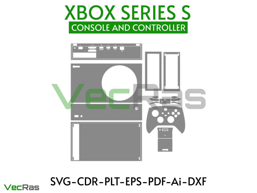 Xbox Series S Skin Template | Svg,dxf,ai,plt,cdr | Cricut, Silhouette ...