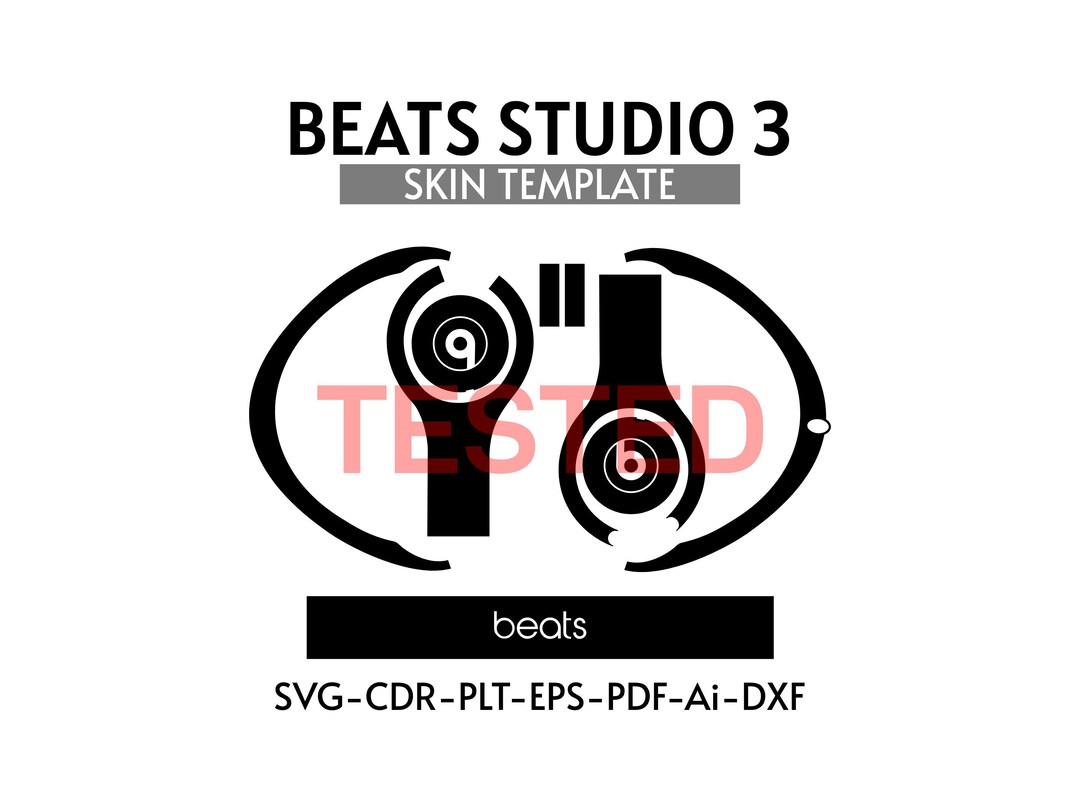 Beats Studio 3 Skin Template | Svg,dxf,ai,plt,cdr | Cricut, Silhouette ...