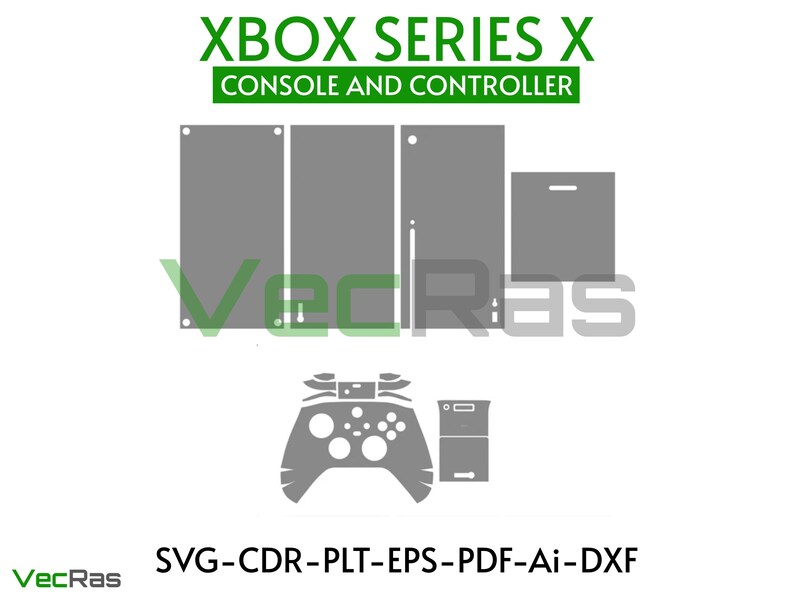 Xbox Series X Skin Template | Svg,dxf,ai,plt,cdr | Cricut, Silhouette ...