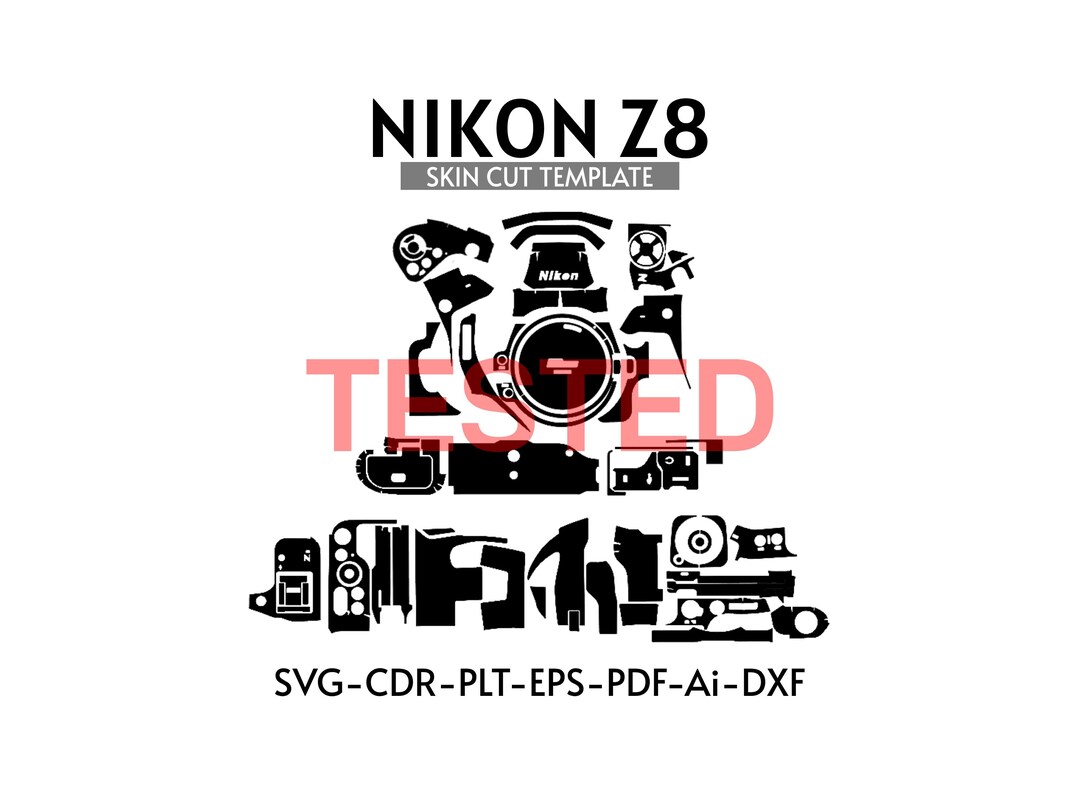 Nikon Z8 Skin Template | Svg,dxf,ai,plt,cdr | Cricut, Silhouette ...