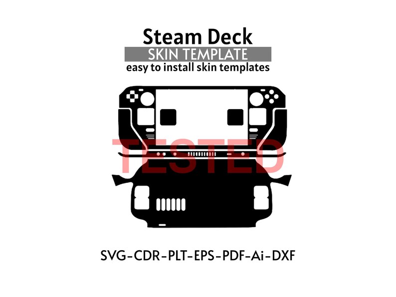 Steam Deck Skin Template | Svg,dxf,ai,plt,cdr | Cricut, Silhouette ...
