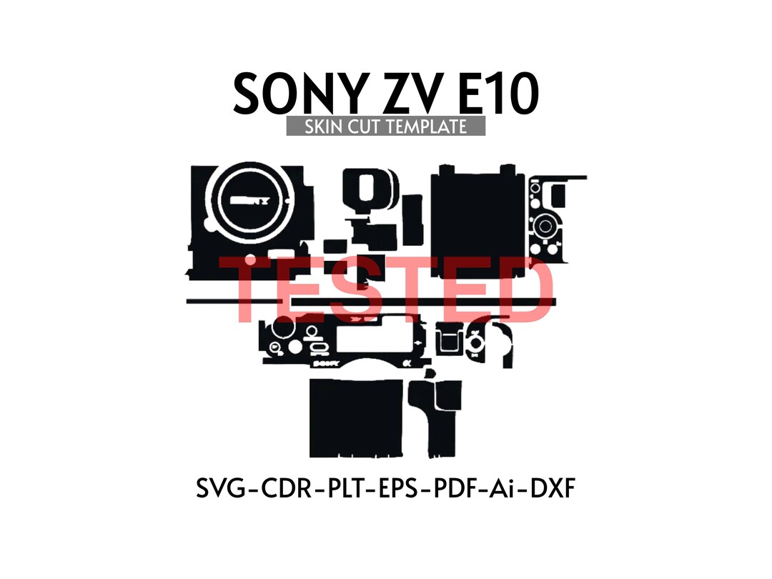 Sony ZV E10 Skin Template | Svg,dxf,ai,plt,cdr | Cricut, Silhouette ...