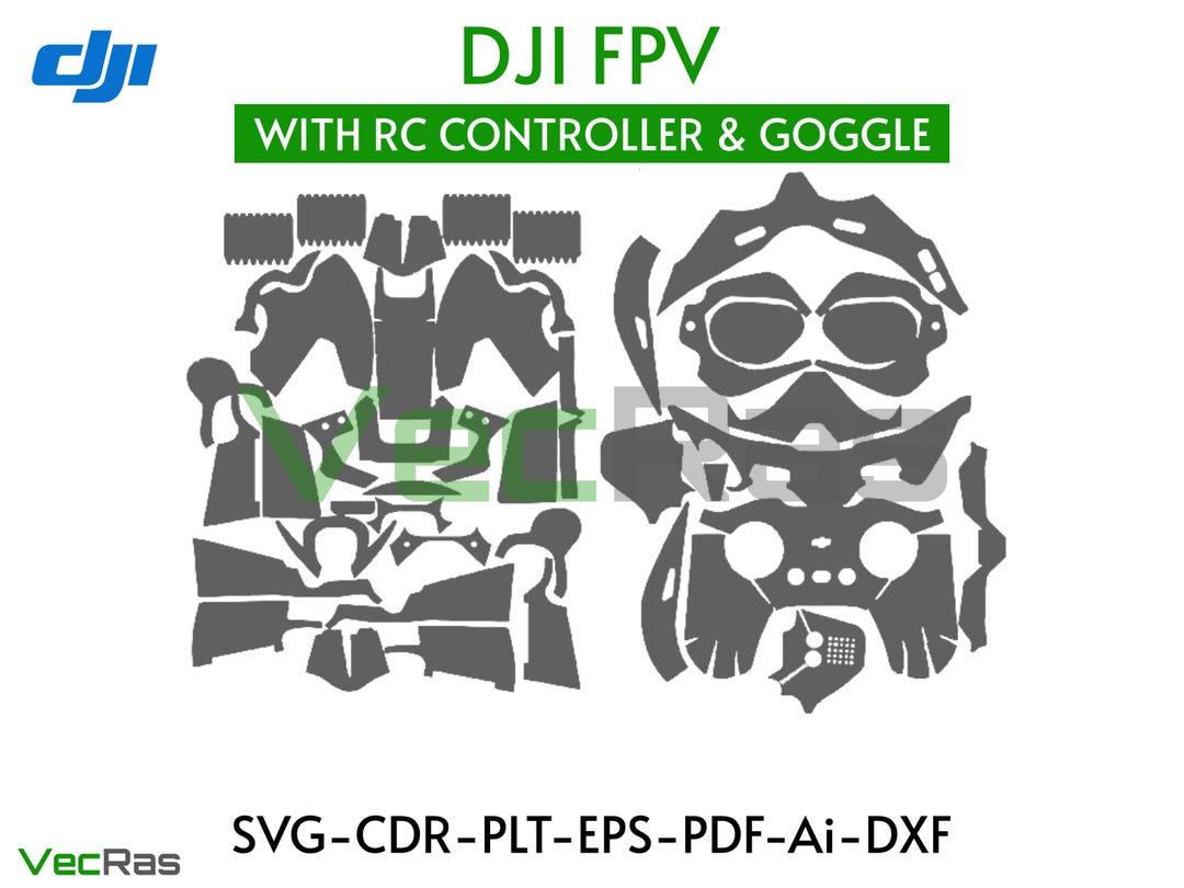 DJI FPV Skin Template | Svg,dxf,ai,plt,cdr | Cricut, Silhouette | Decal ...
