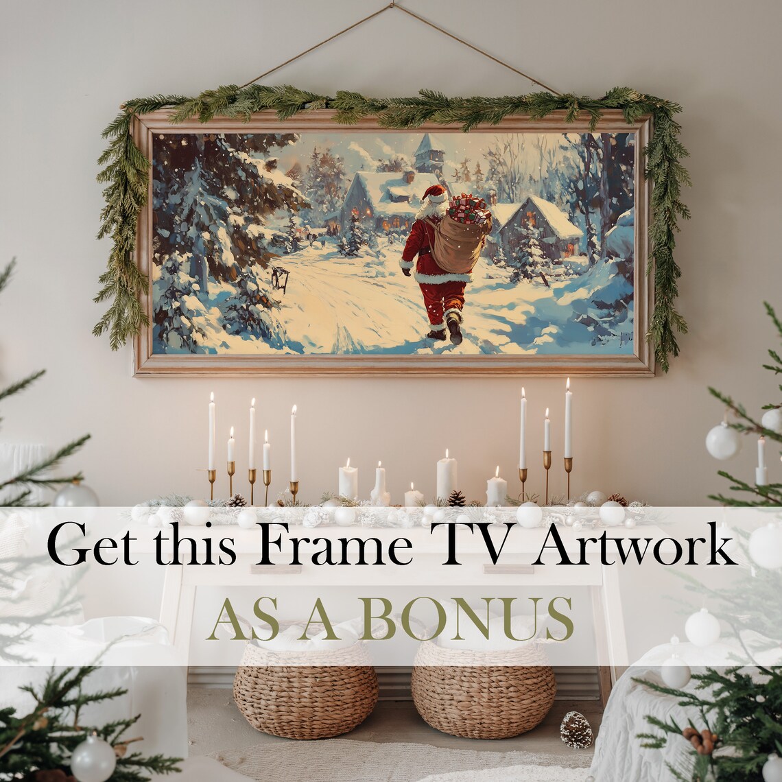 Dark Academia Christmas Tree Art Vintage Winter Decor Moody Holiday ...
