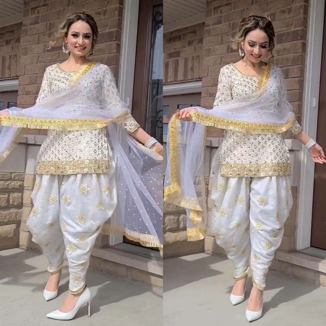 Panjabi Style Sequence Work Patiyala Suit for Women Tredional - Etsy