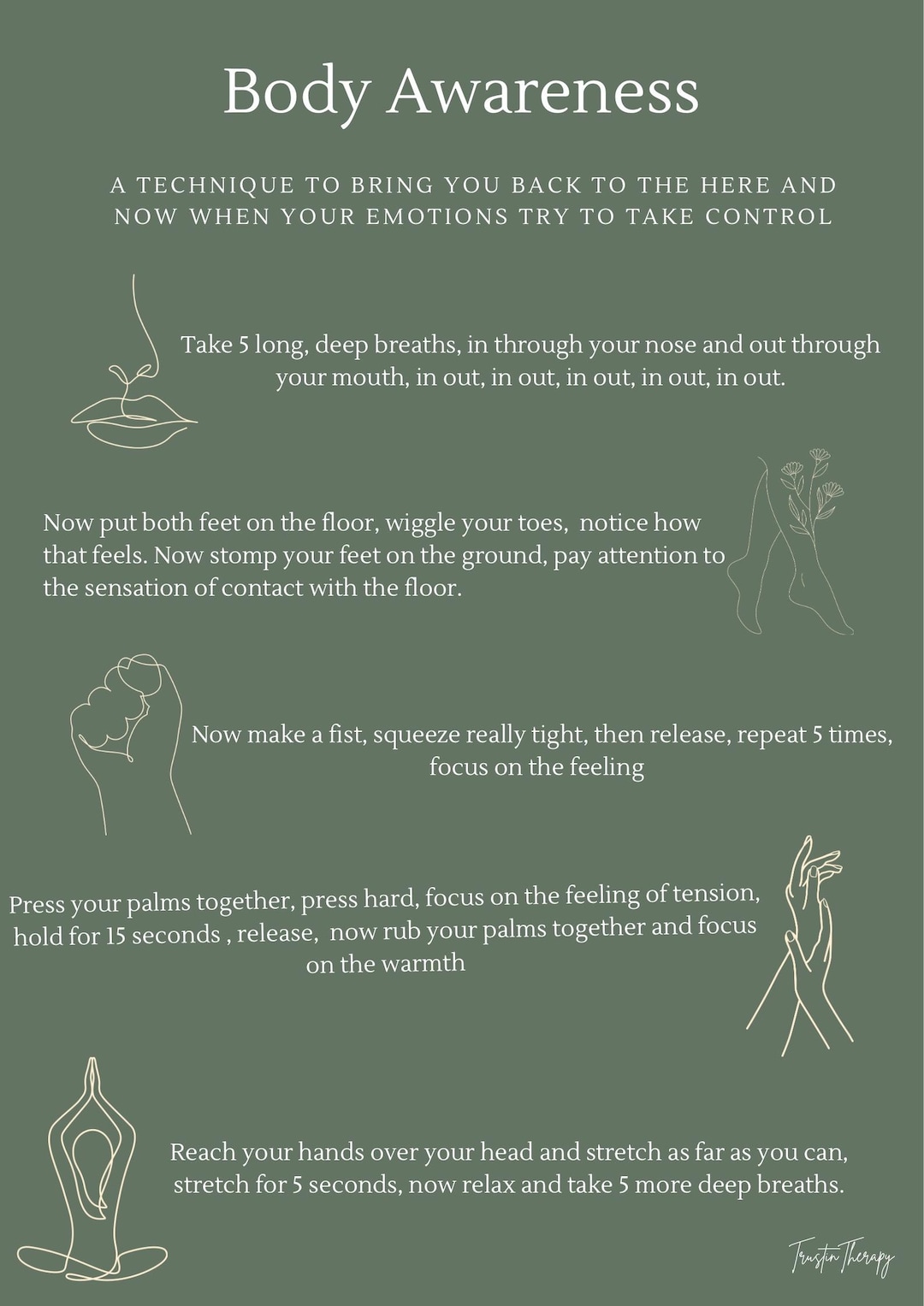 Body Awareness Exercise for Grounding Download - Etsy