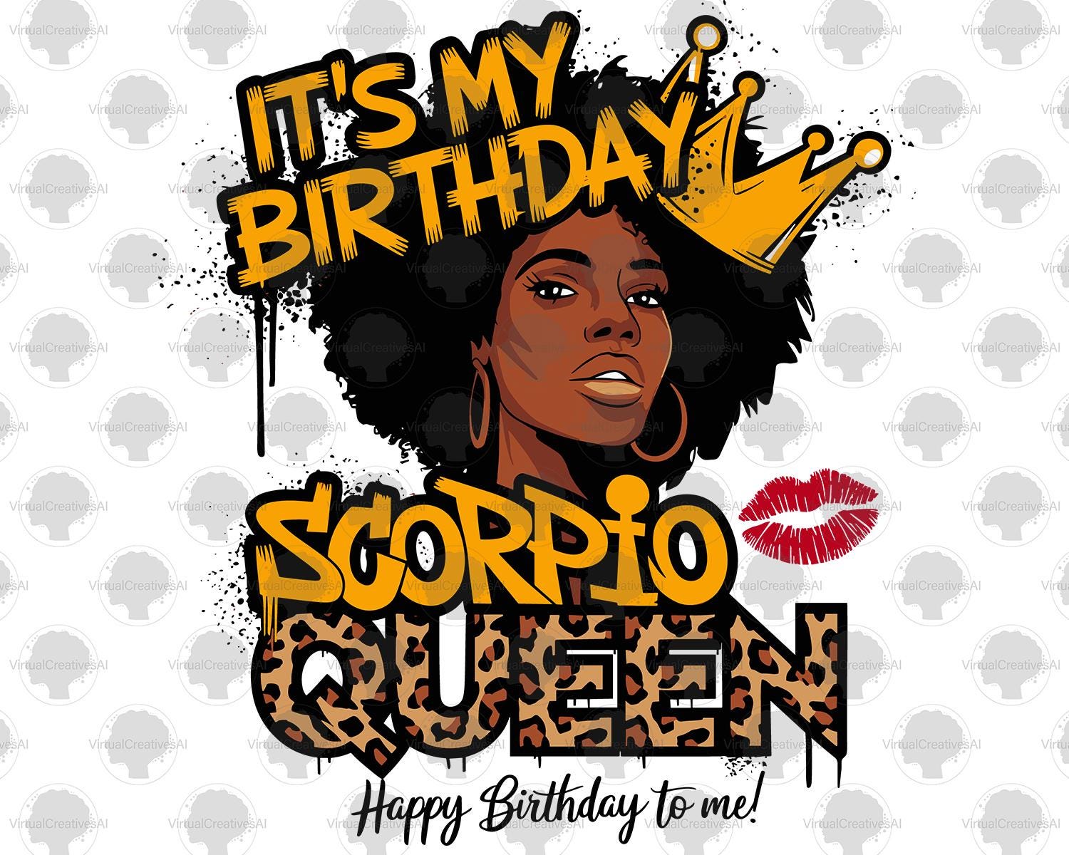 Scorpio Birthday Queen PNG Sublimation, Scorpio Queen PNG, September ...