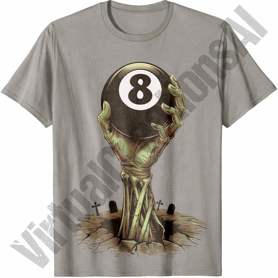 8 Ball Zombie Hand PNG , Spooky 8 Ball Pool PNG Sublimation Design ...