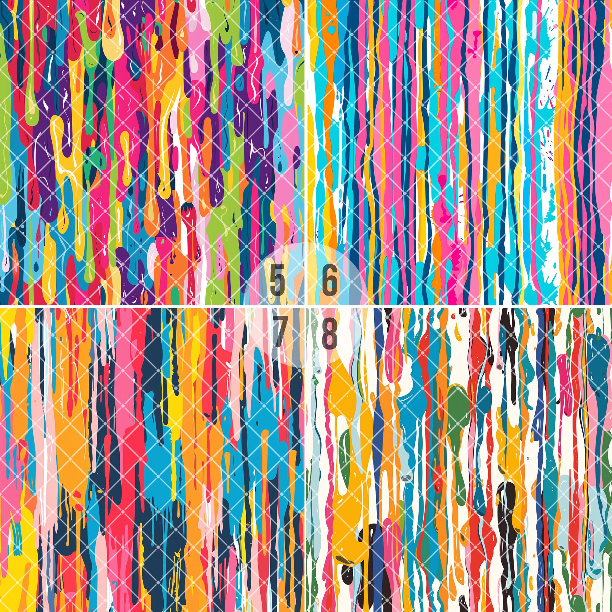 Dripping Paint Digital Paper Dripping Paint Seamless Patterns 12 ...