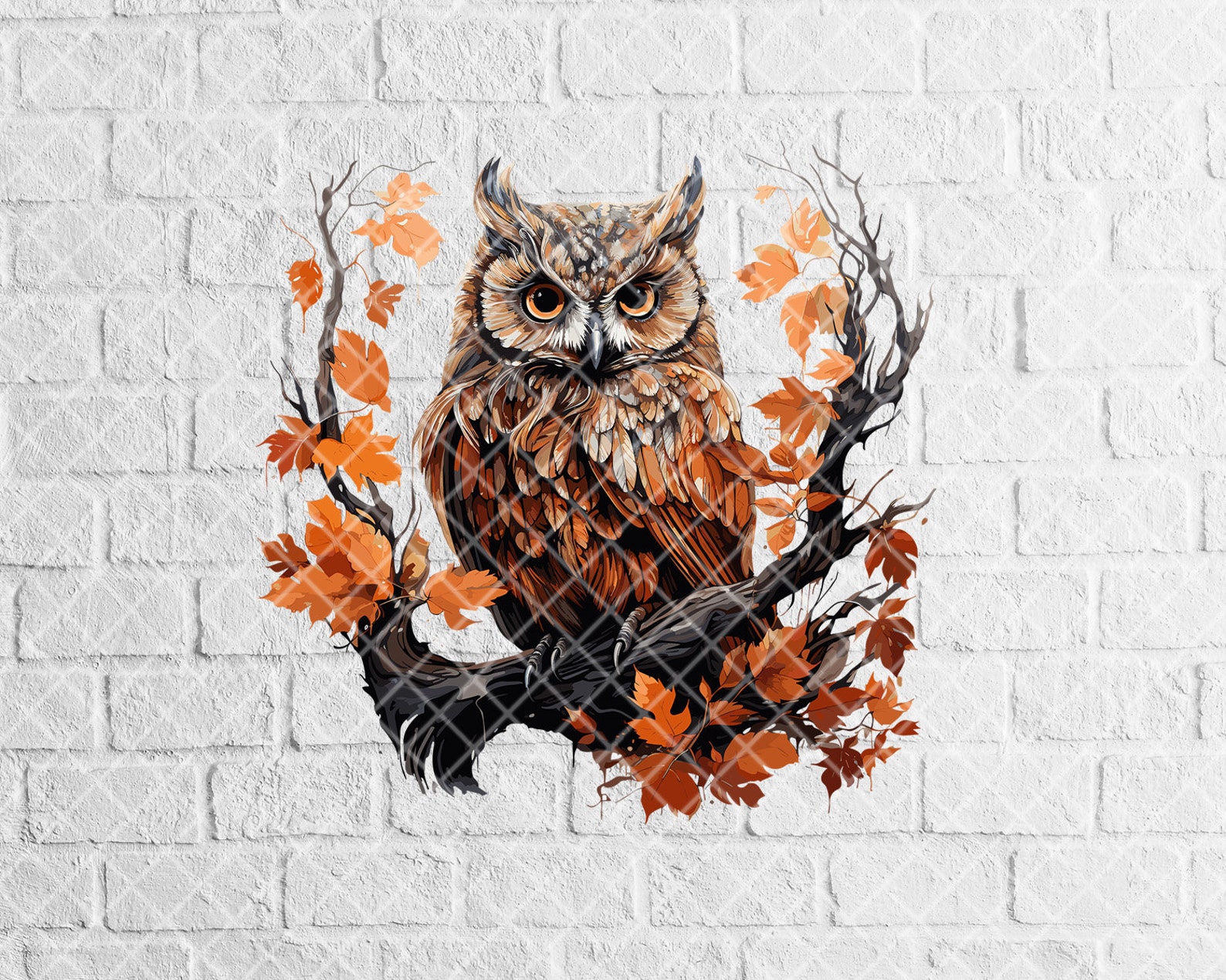 Watercolor Owl Clipart With Floral Accents Set of 10 PNG - Etsy