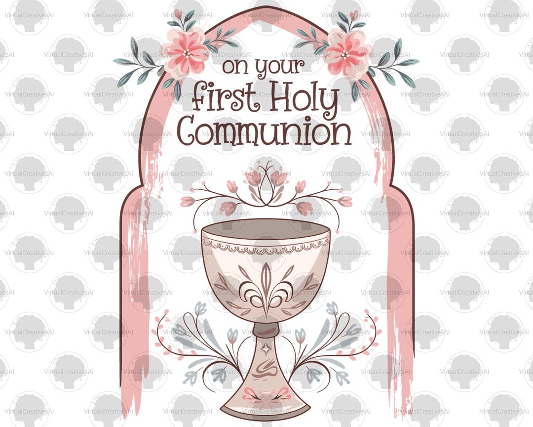 On Your First Holy Communion PNG, Holy Communion Card PNG Sublimation ...
