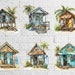 12 Beach Shack Clipart - Printable Art for Crafts, Scrapbooking, and ...