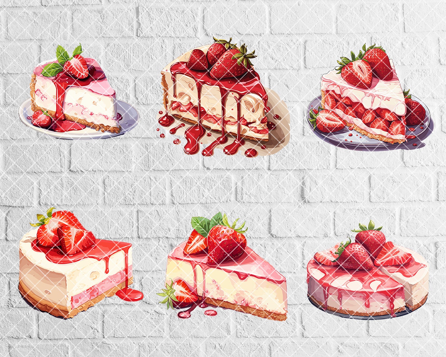 12 Cheesecake Clipart - Printable Art for Crafts, Scrapbooking, and ...