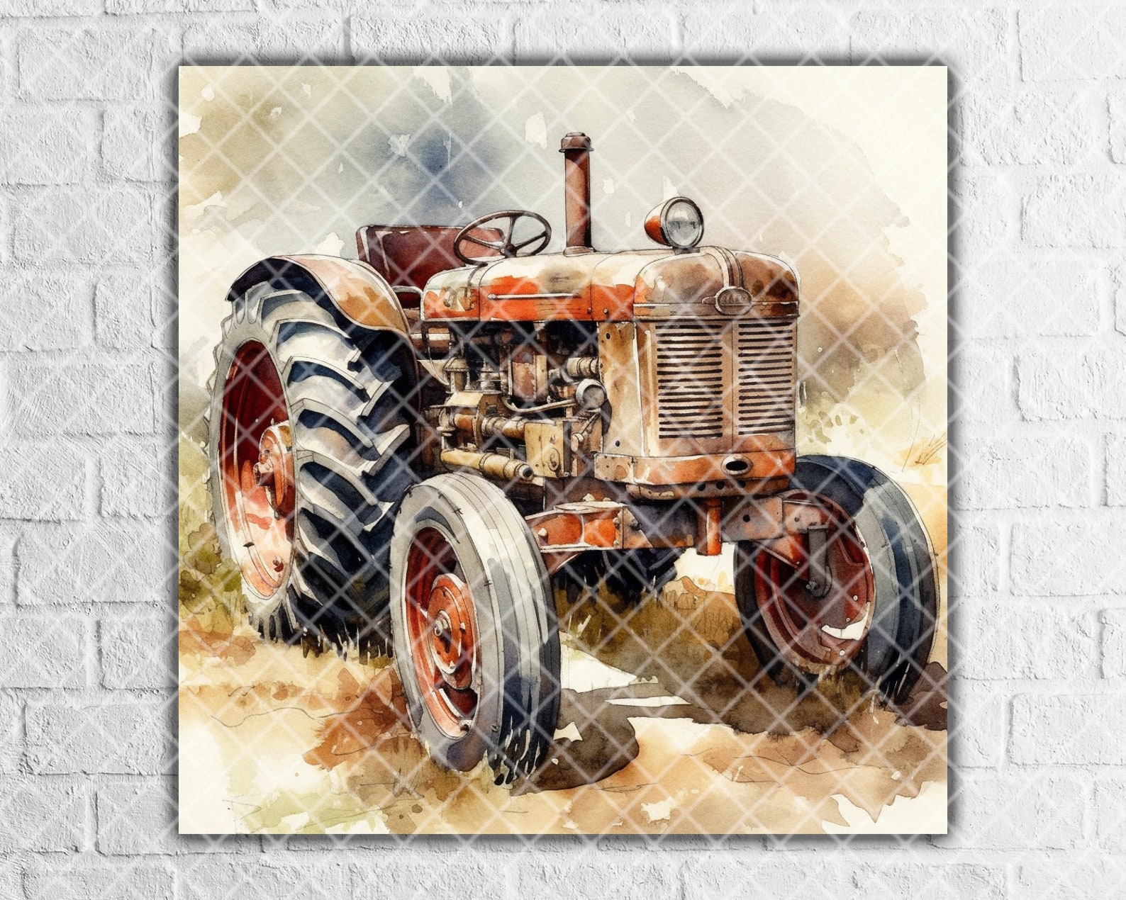 Vintage Tractor Watercolor Portraits - Set of 8 Digital Downloads - Etsy