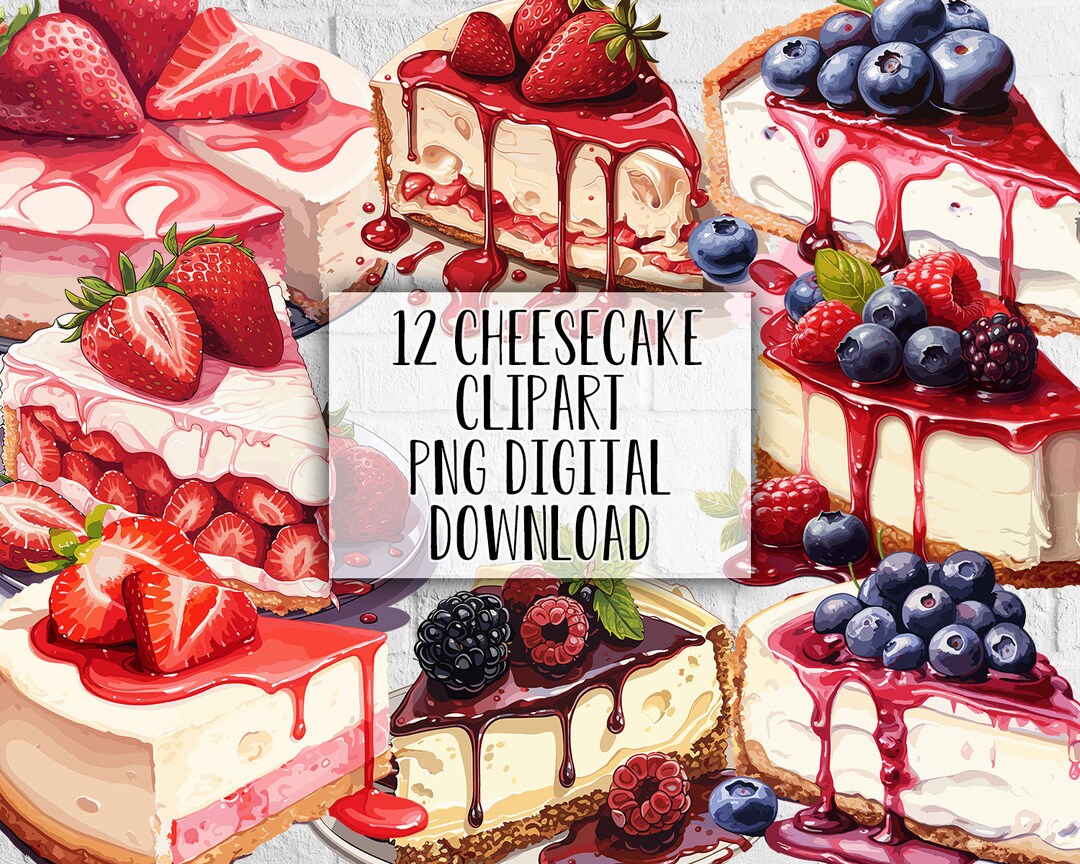 12 Cheesecake Clipart - Printable Art for Crafts, Scrapbooking, and ...