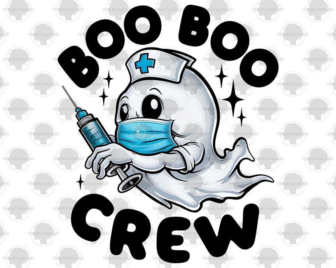 BOO BOO Crew Png, Halloween Nurse Png Sublimation Design, Funny Nurse ...