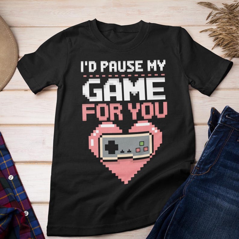 Id Pause My Game for You PNG, 6 Valentine Day Gamer PNG Sublimation ...