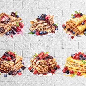 12 Crepes Clipart - Printable Art for Crafts, Scrapbooking, and More ...