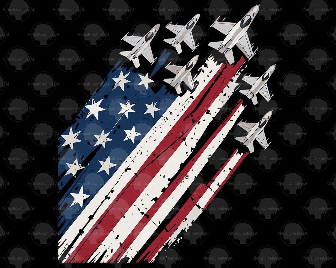 Patriotic USA Fighter Jets PNG, 4th of July Sublimation, Air Force ...