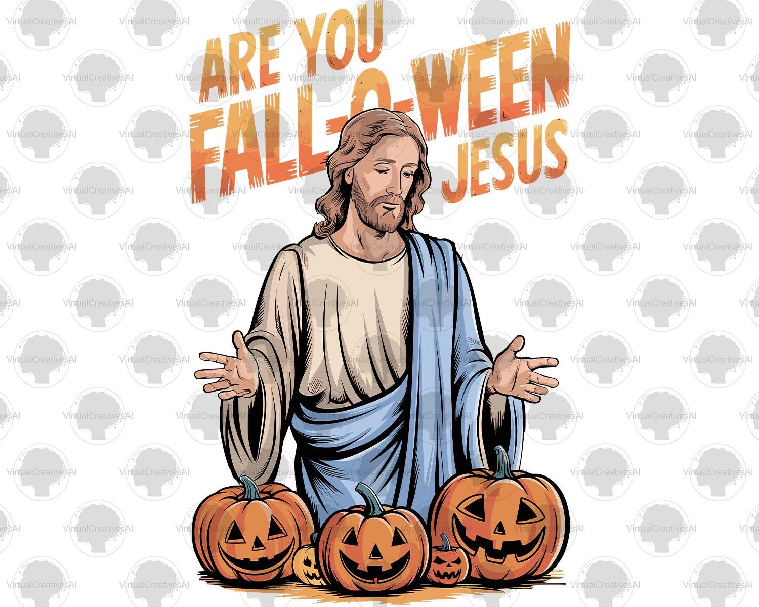 Are You Fall-o-ween Jesus Png, Halloween Jesus Png Sublimation Design ...