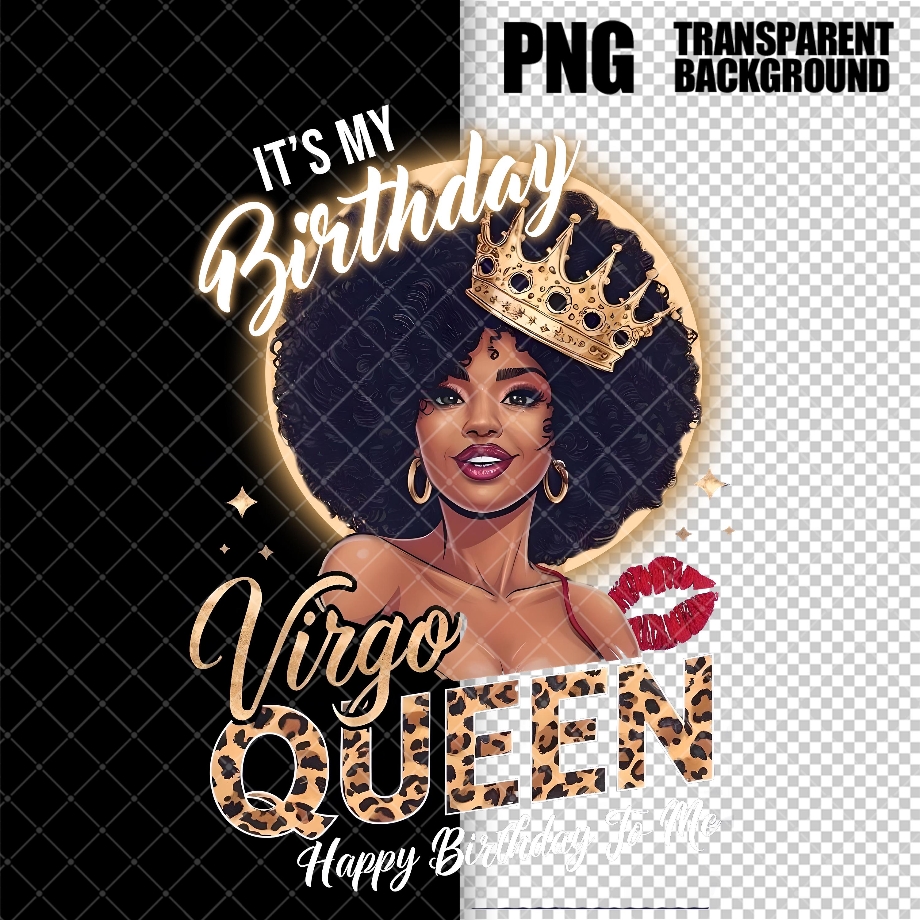 Virgo Birthday Queen PNG Sublimation, Virgo Queen PNG, September ...