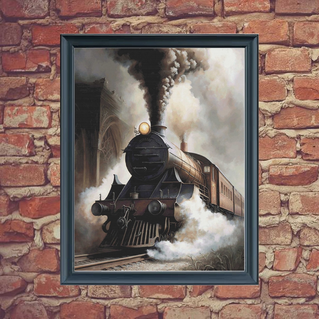 Steam Train Cross Stitch Pattern PDF File Download - Etsy